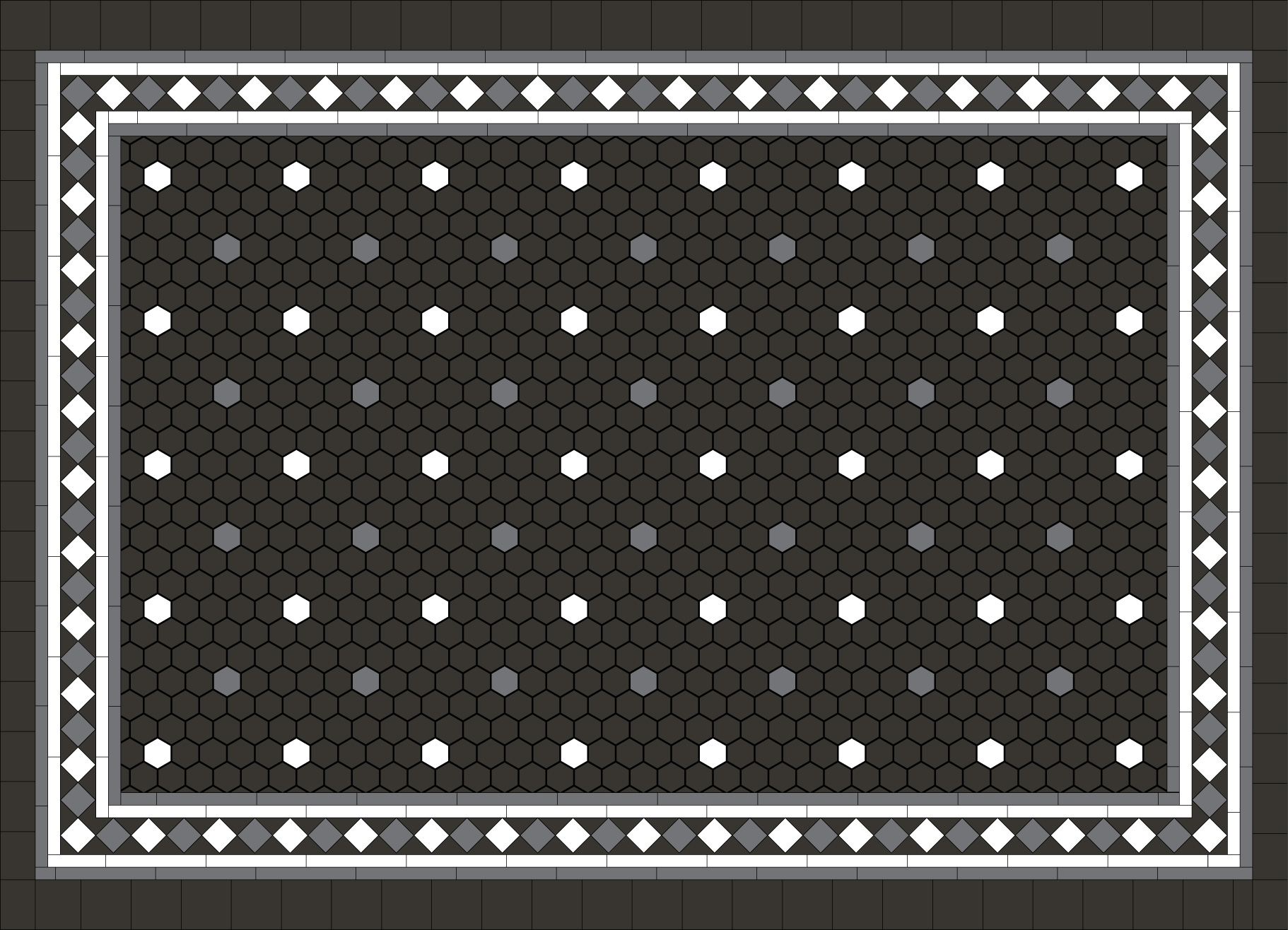 Hexagon Pattern 2 - Renditions Tiles